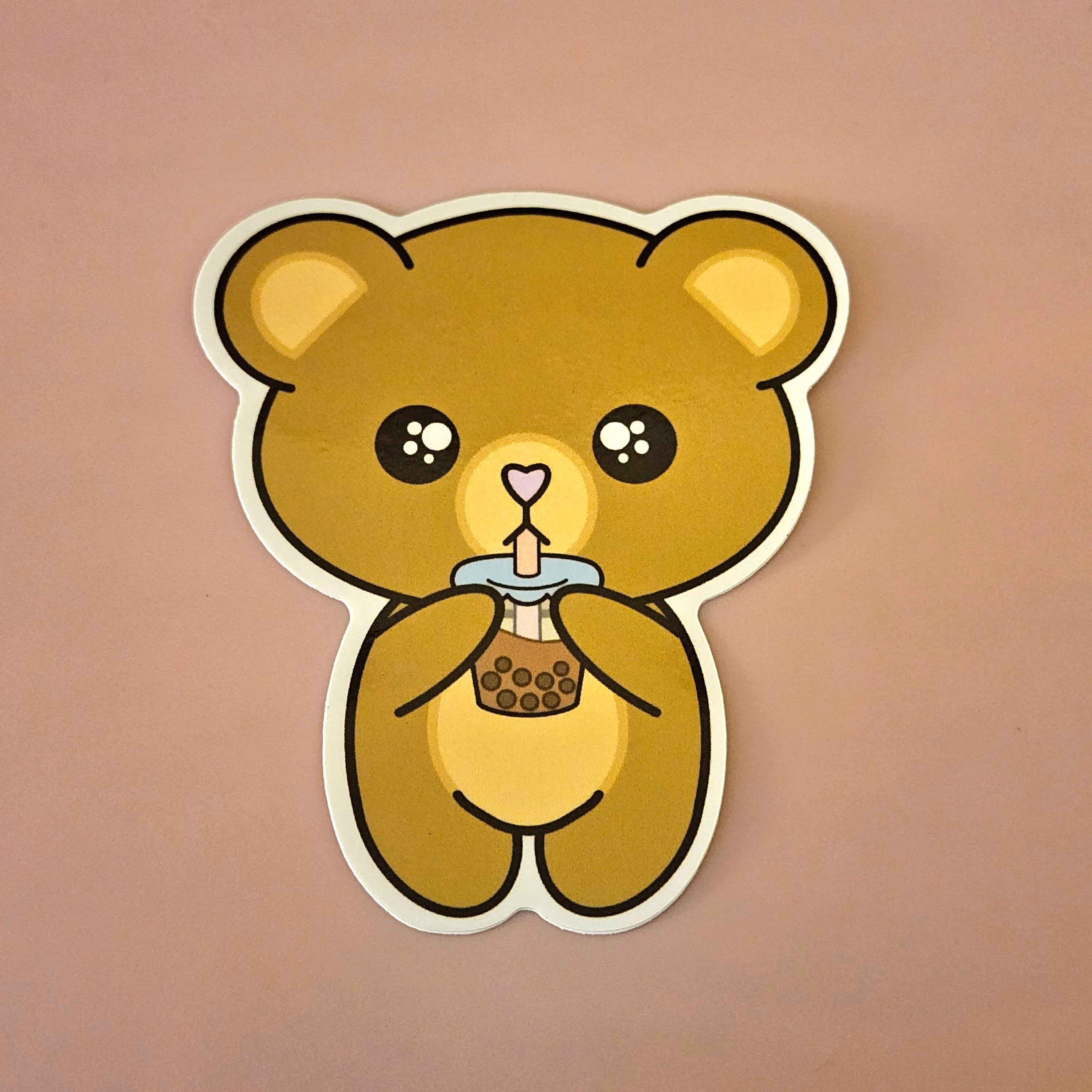 Boba Bear Sticker – AKawaiiBoutique